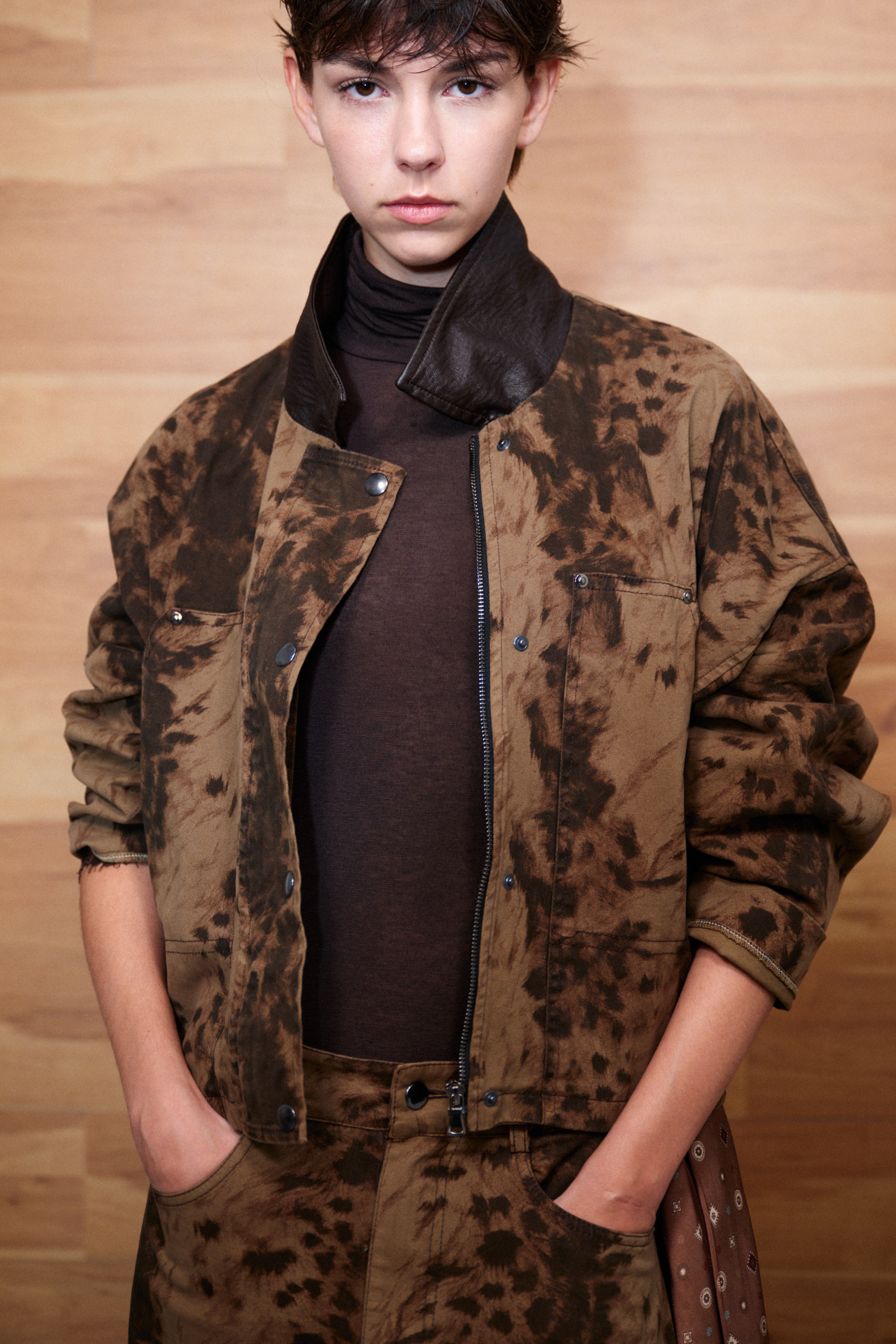 ANIMAL PRINT DENIM JACKET