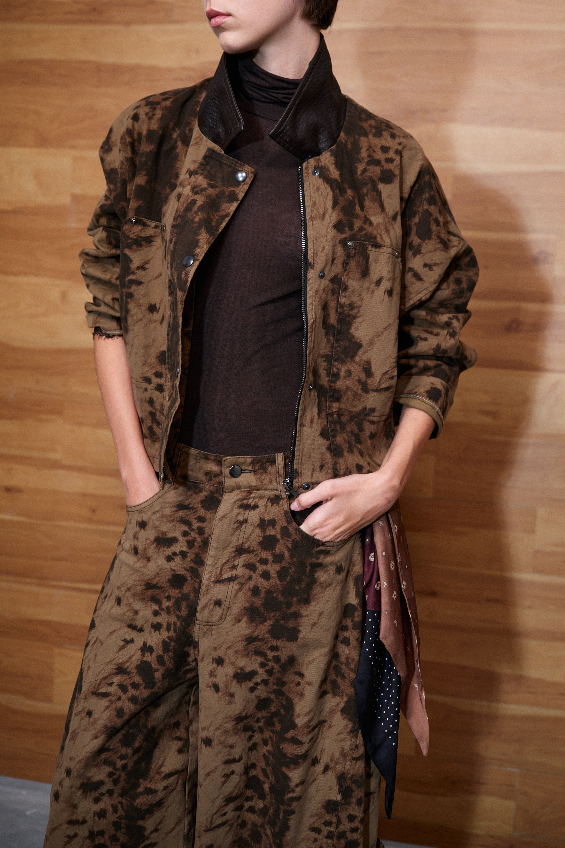 ANIMAL PRINT DENIM JACKET